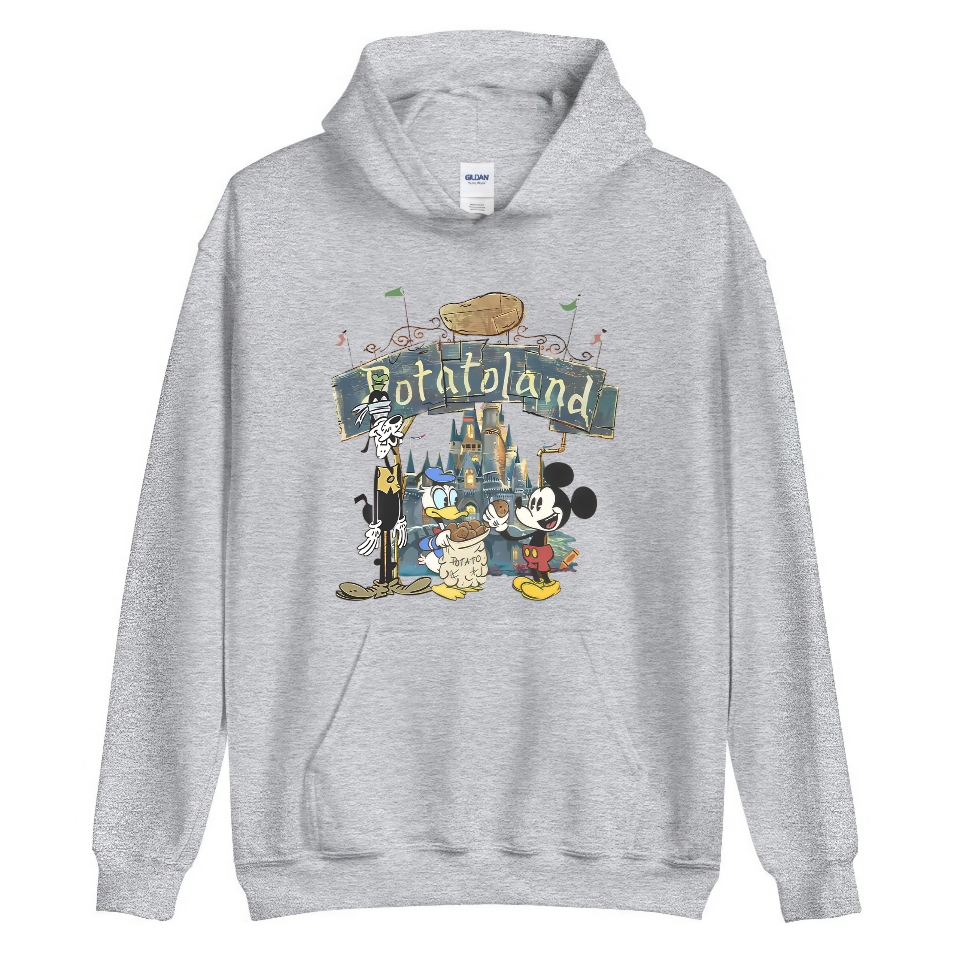Potatoland Graphic Hoodie, Cartoon Character Friends Shirt - Walmart.com