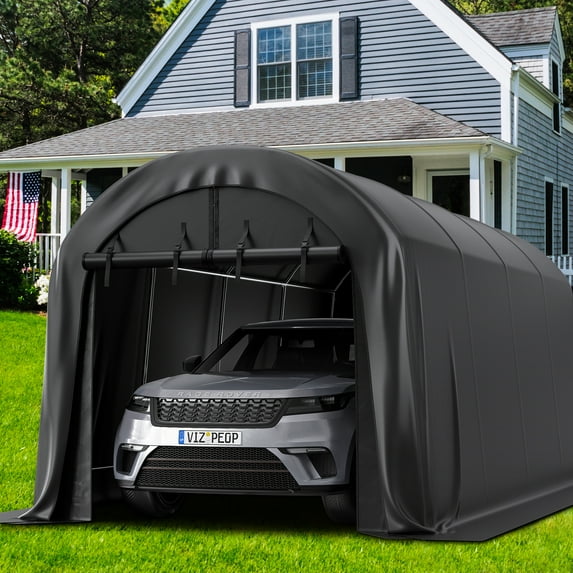 Poteban 10x20 FT Heavy Duty Carport,Round Style Portable Garage ...