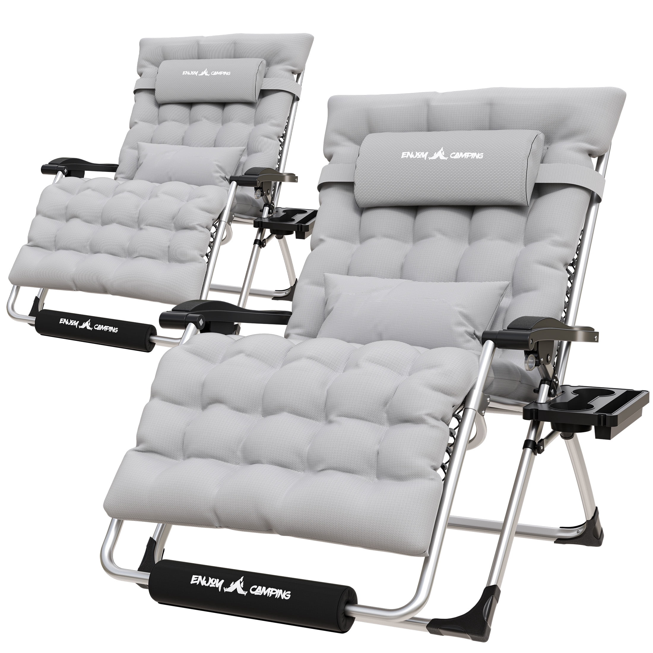 Poteban Oversized Zero Gravity Chair Set of 2, 33In XL Lawn Chair with ...