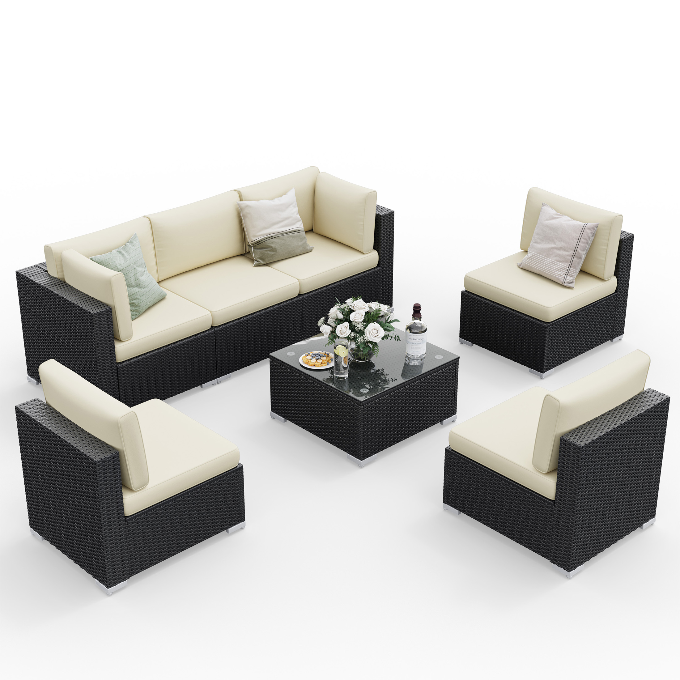 Dextrus Patio Conversation Sets,Outdoor Furniture Sofa Set - Club ...