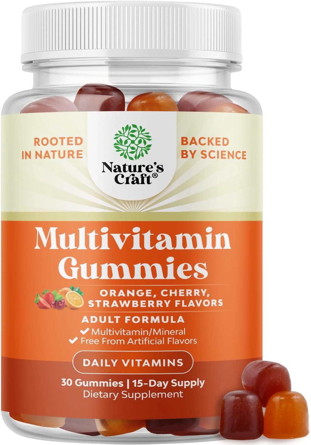 Natures Craft Daily Multivitamin Gummies for Adults with Vitamin D A C ...