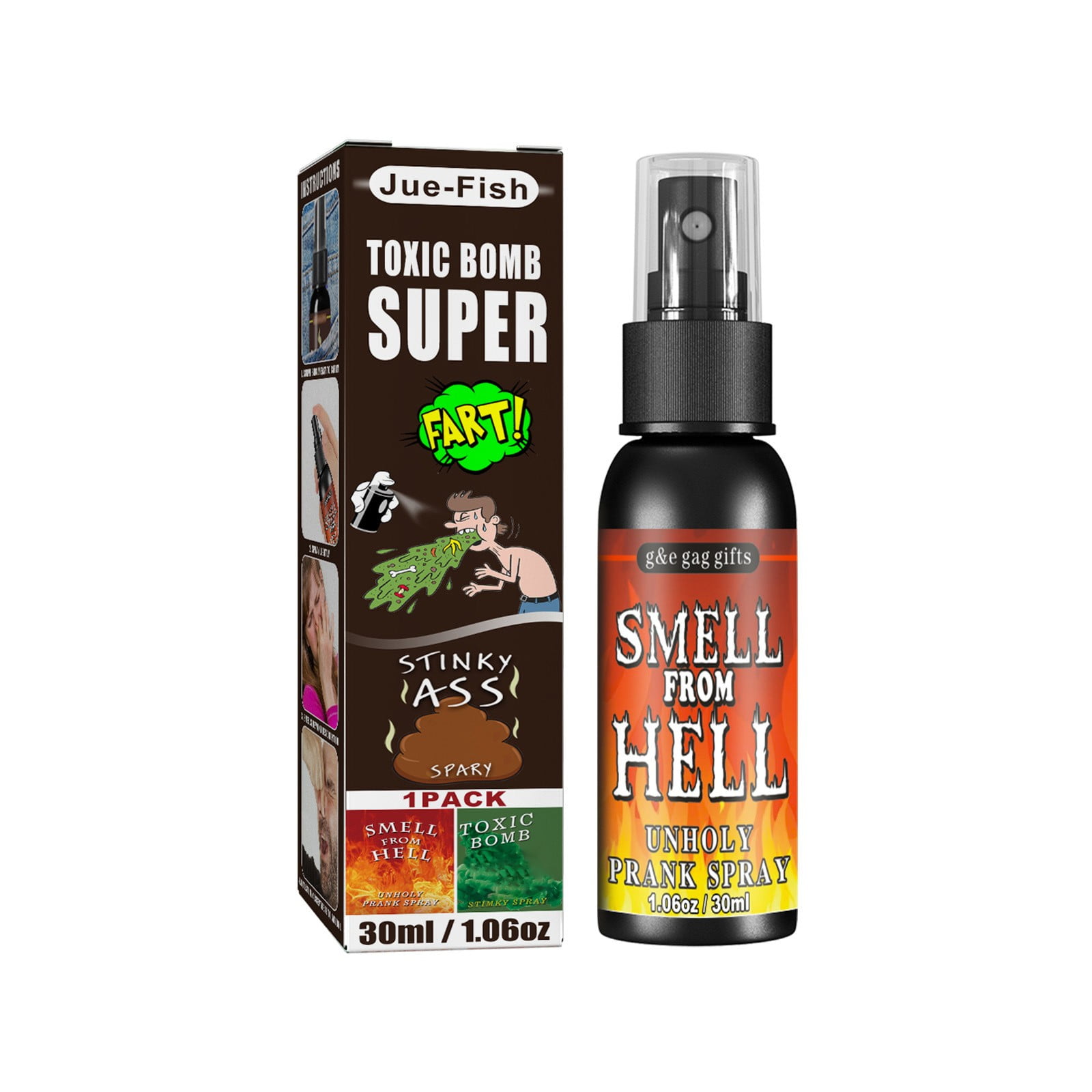 XSkidsodj Novelties Liquid Fart Prank Joke Spray Can Stink Bomb Smelly ...