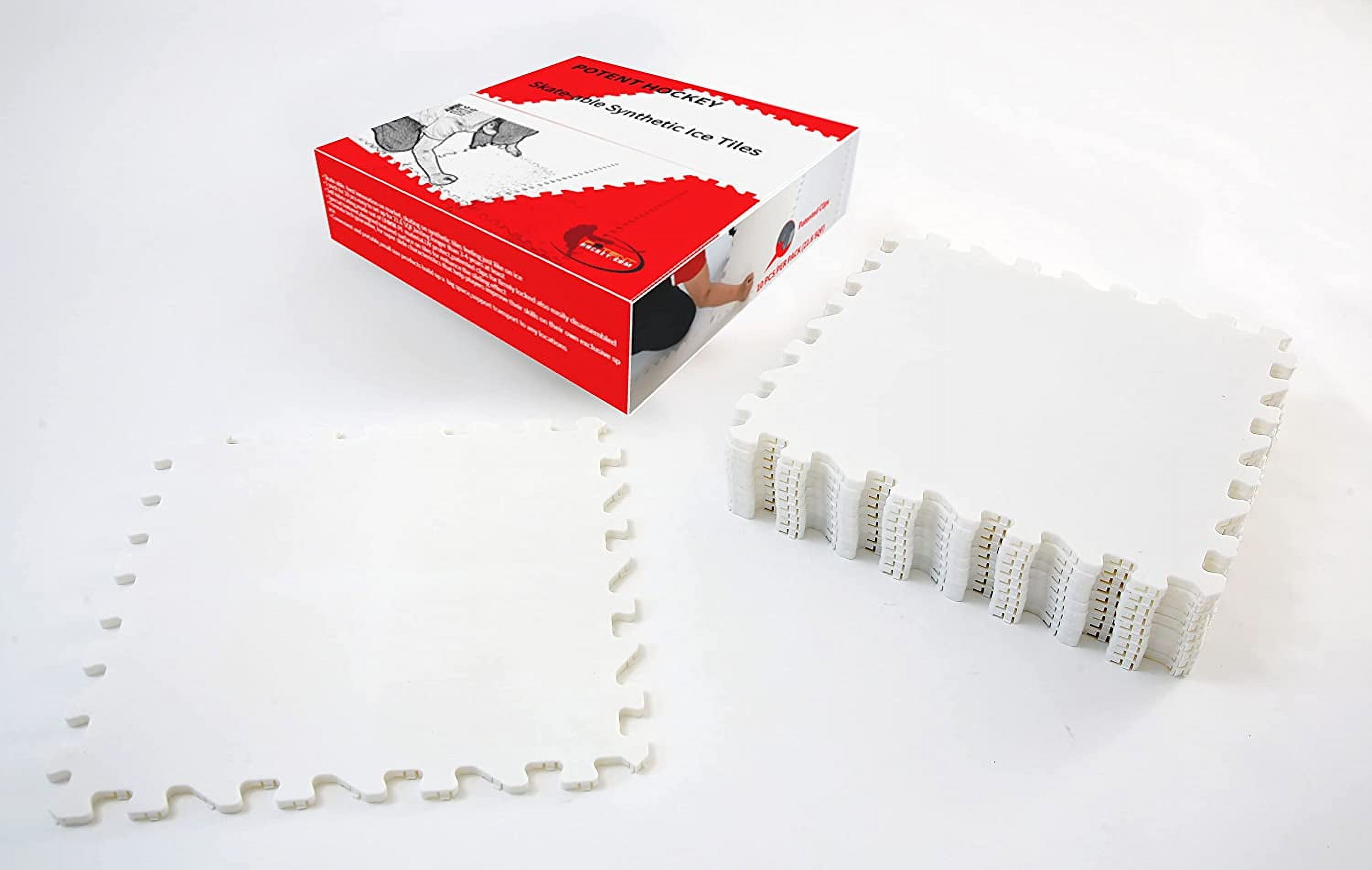 Potent Skate-Able Synthetic Ice Tiles - Safe for Skates, Expandable ...