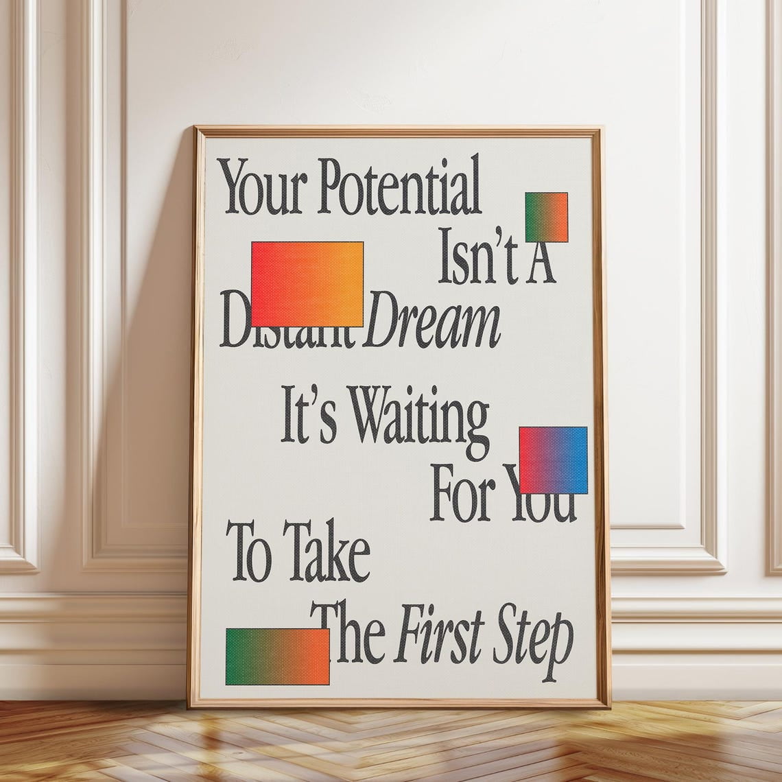 Your Potential Inspirational Quote Art Printmotivational Wall Decor For ...