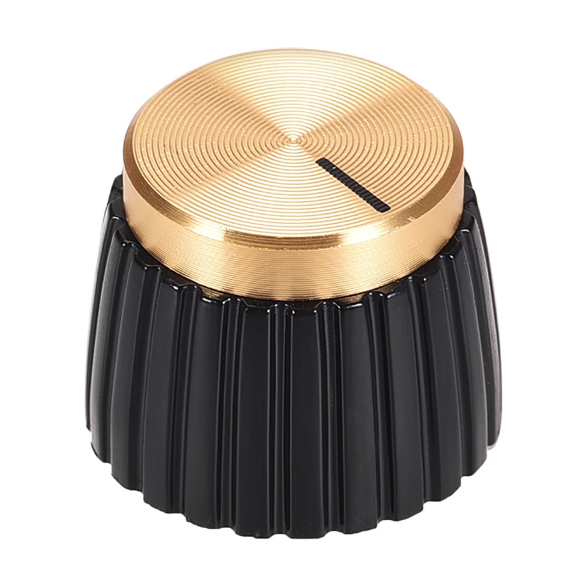 Potentiometer Knob Amplifier Replacement Knob Black with Gold Cap ...