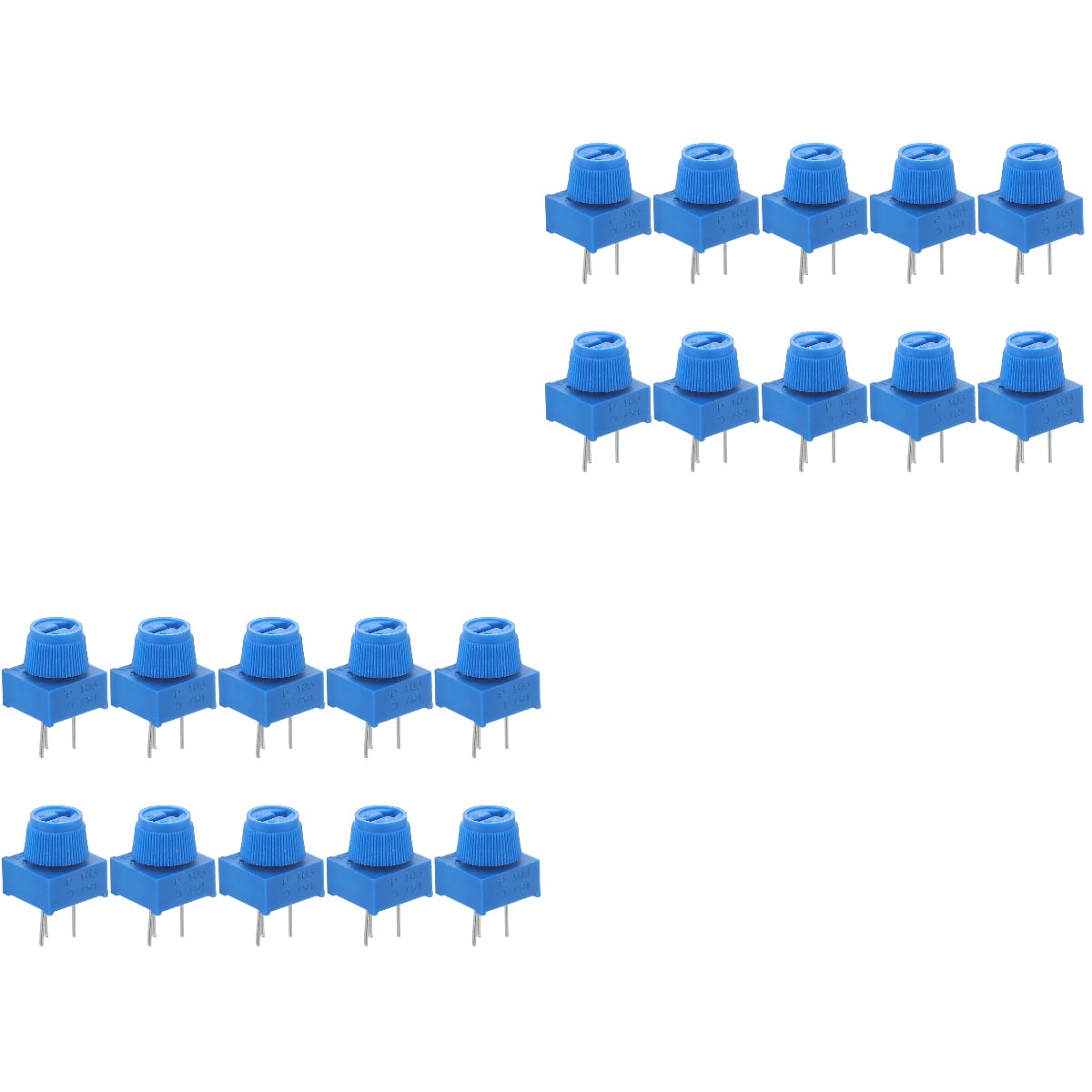 Potentiometer Set of 2 Through Hole Trimmer High Precision Resistor 10k ...