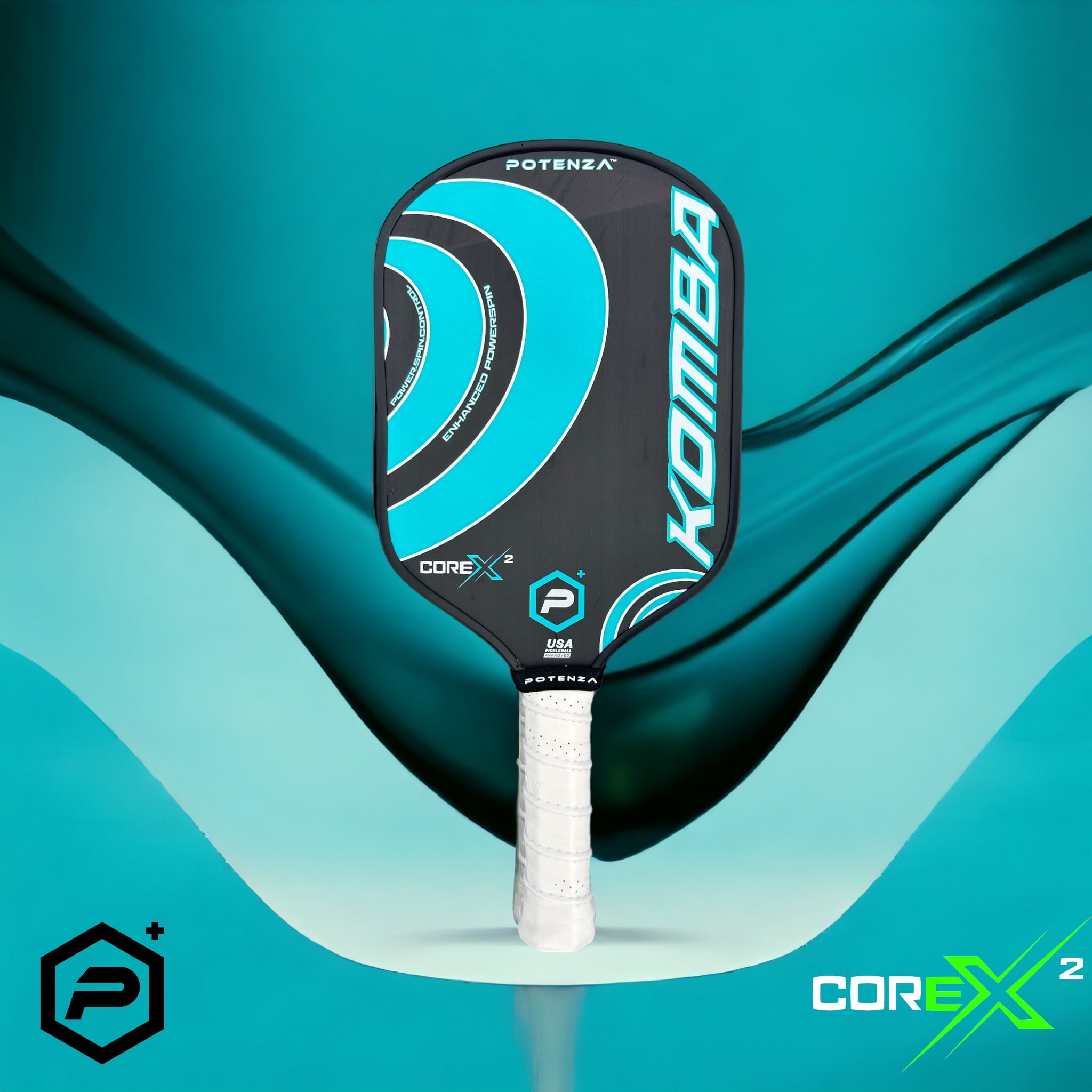 Potenza KOMBA+ Pro Pickleball Paddle (POWERSPIN Carbon Fiber, 16mm COREx2) - Walmart.com