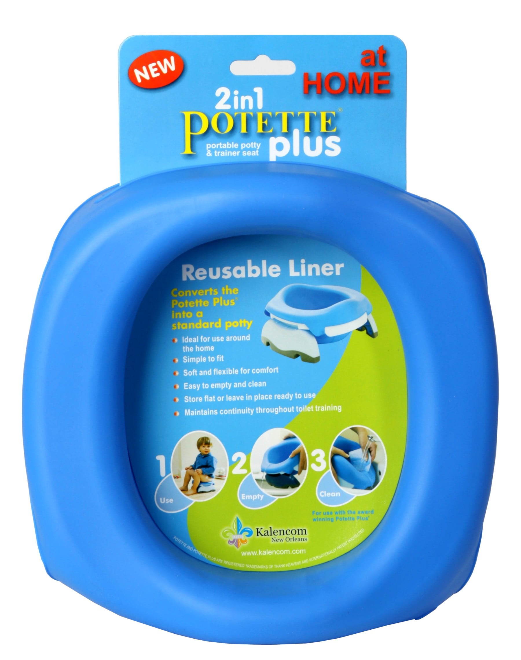 Potette Plus At Home Training Potty Reusable Liners - Blue - Walmart.com