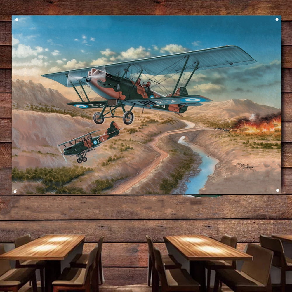 Potez 25 A2 B2 Hispano Fighter Jet Banner Wall Art Canvas Banner ...