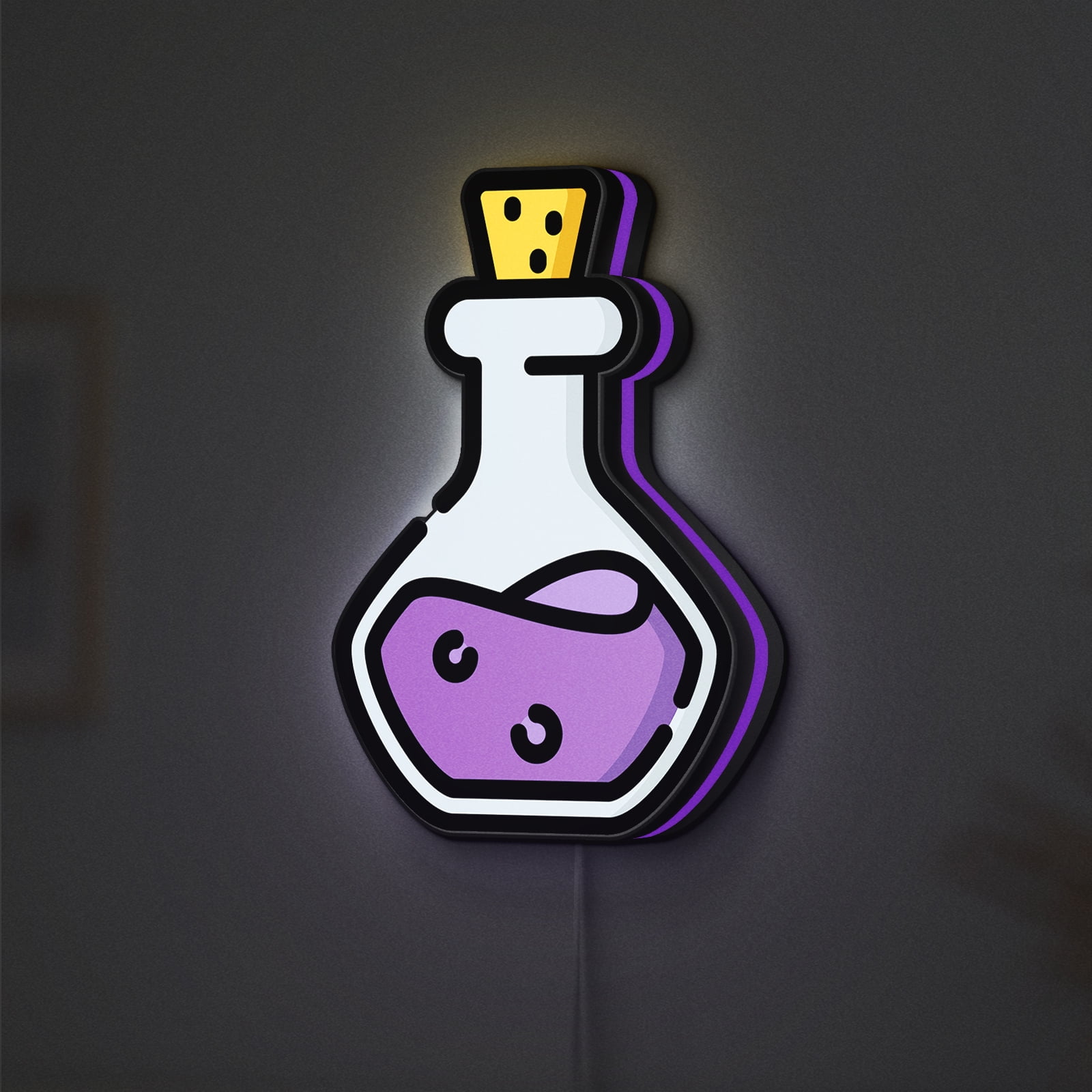 Potion LED Lightbox - Halloween Poison Flask Danger Decor, Custom Led ...