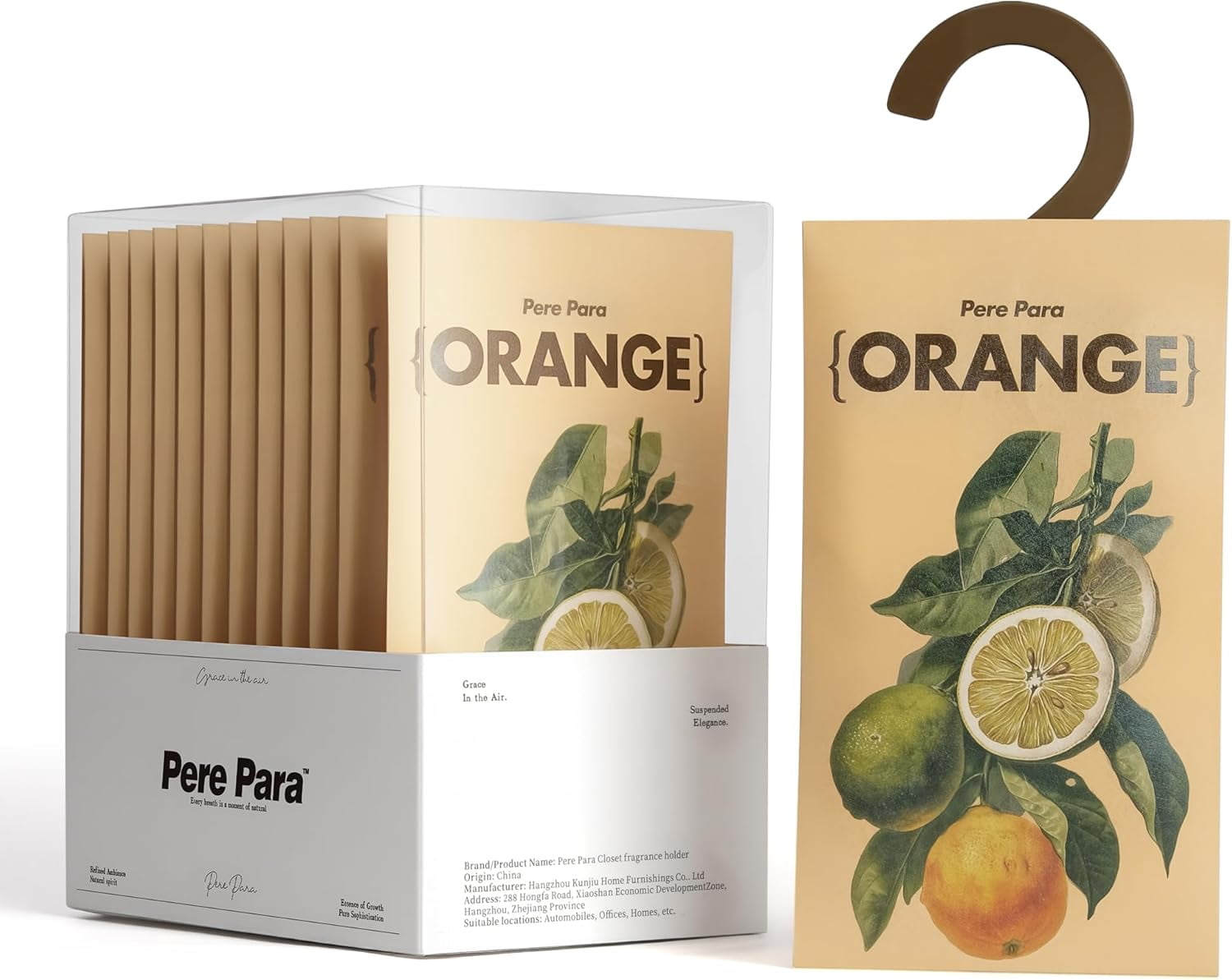 Potpourris Orange Citrus Scented Hanging Paper Sachets - 12 Pack for ...