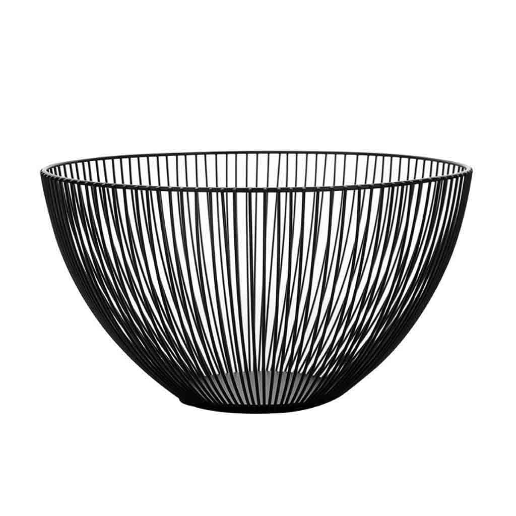 Potrochi Metal Wire Fruit Basket- Black Kitchen Countertop Fruit Bowl ...