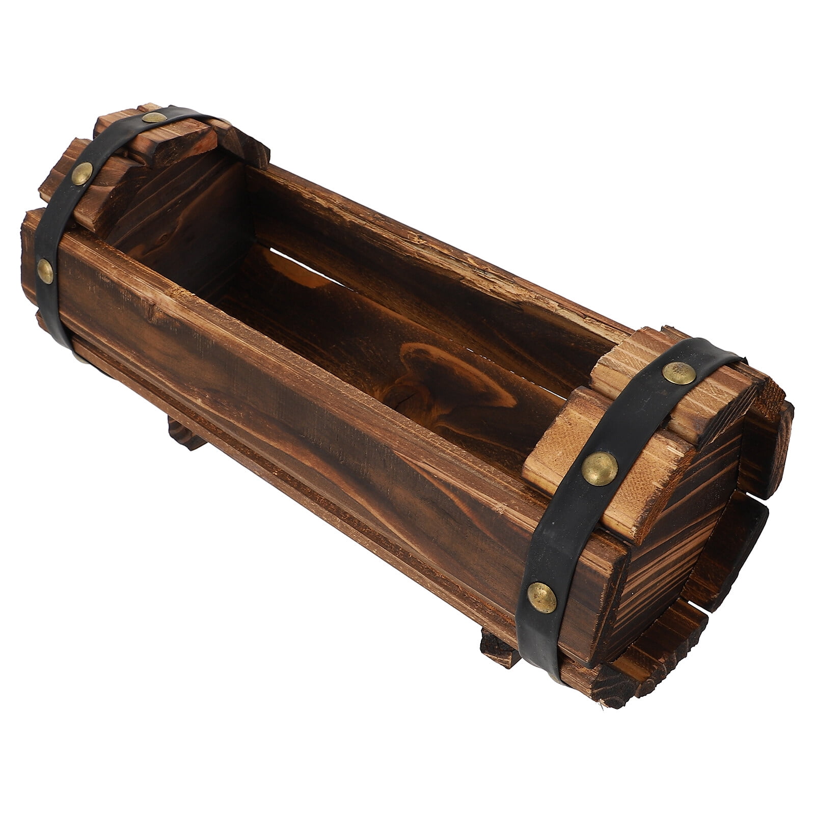 Pots Carbonized Wood Flower Box Large Office - Walmart.com