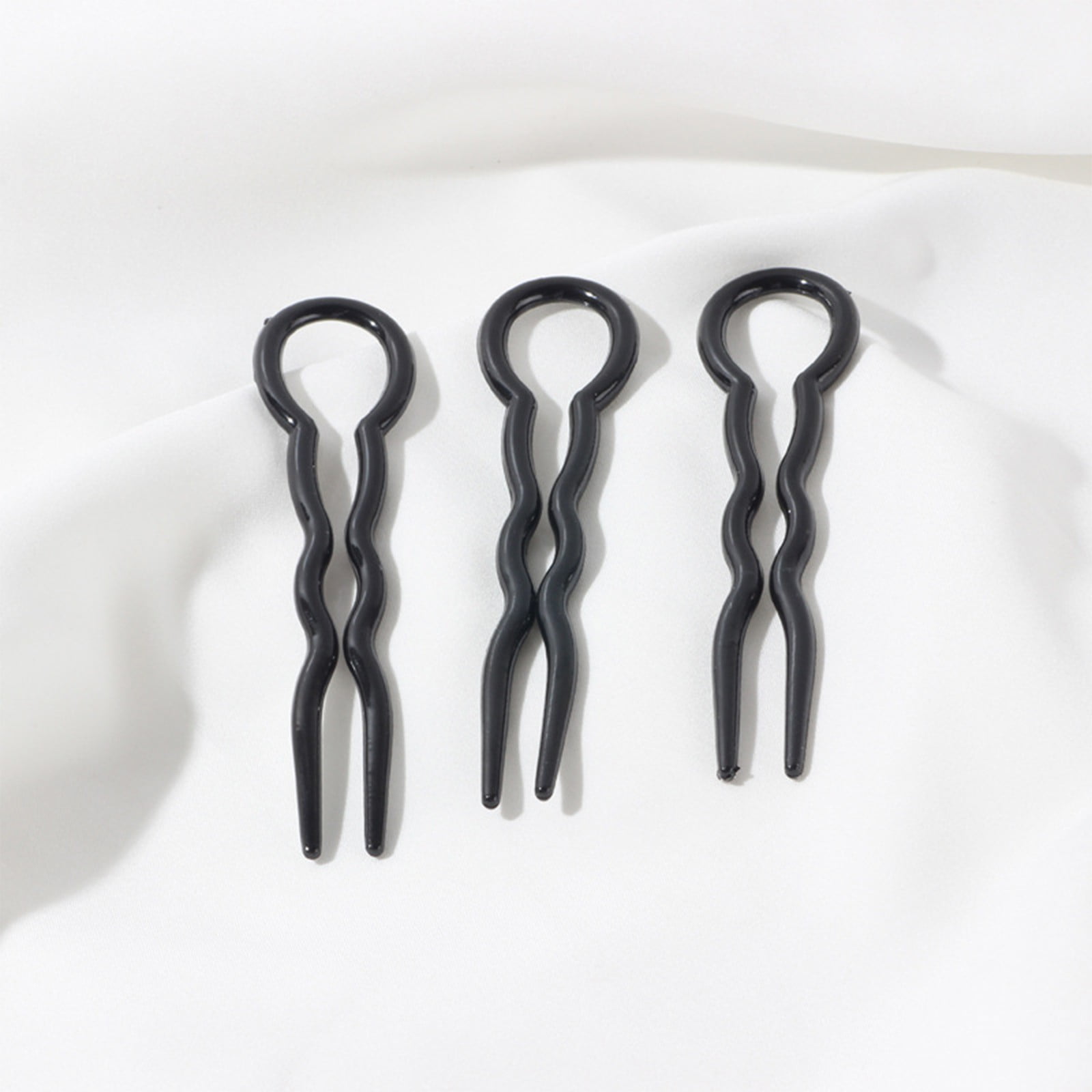3PCS U Shaped Hair Pins Pin Wavy Crink U Shaped Chignon Hair Pin Updo ...