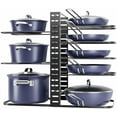Pots and Pans Organizer under Cabinet 14.55 Height, Adjustable 8-Tier ...
