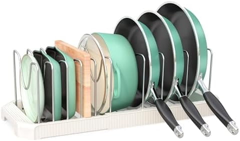 Pots and Pans Organizer for under Cabinet, Pan Pot Organizers inside ...