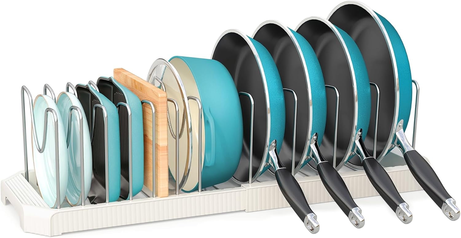 Pots and Pans Organizer for under Cabinet, Pan Pot Organizers inside ...