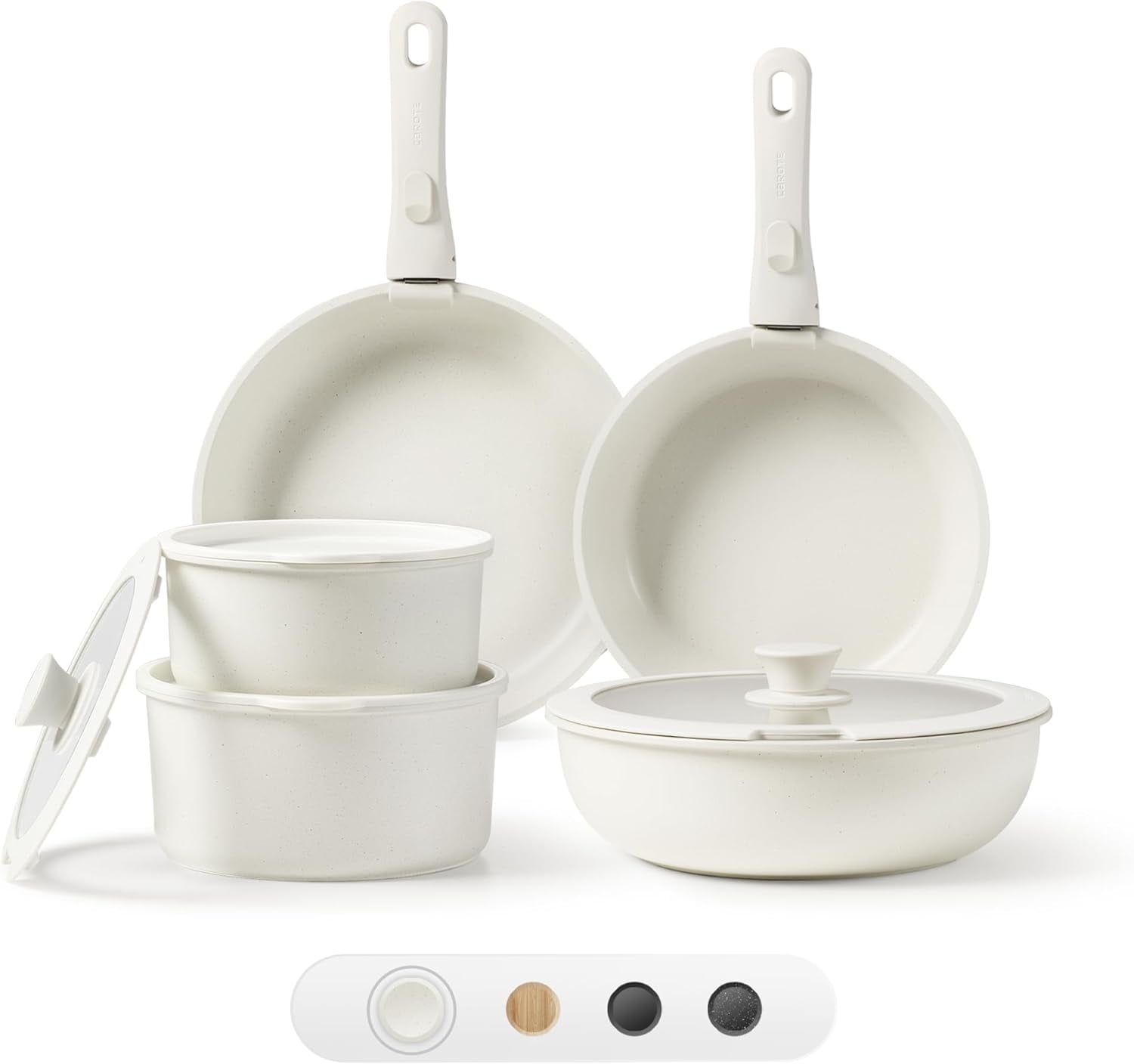 Pots and Pans Set Non Stick, Cookware Sets Nonstick, 11pcs Kitchen Set, Oven Safe, Induction ...