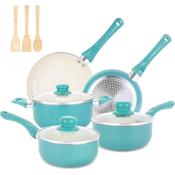 Pots and Pans Set Nonstick, 11 count Kitchen Cookware Sets Induction ...