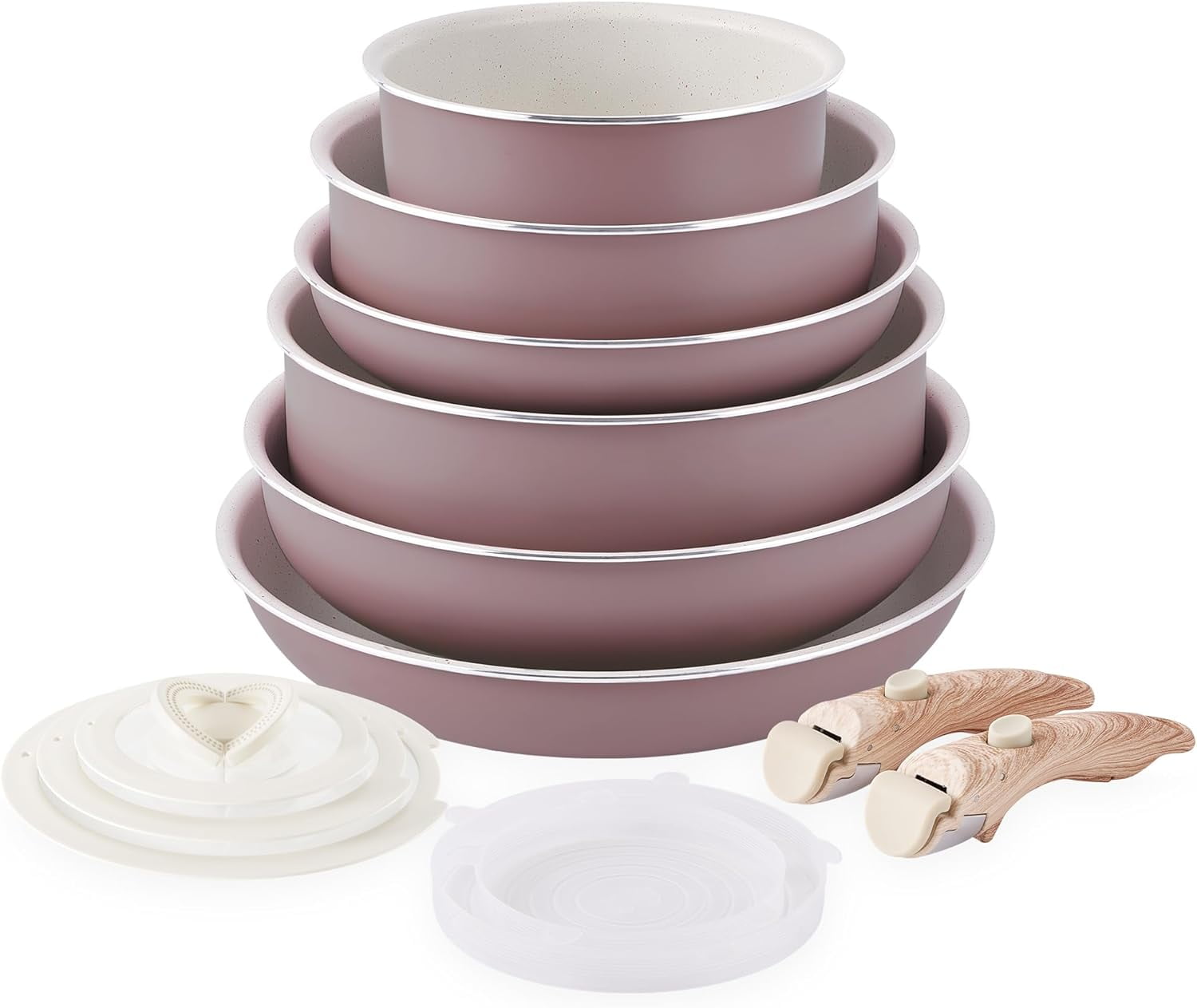 Pots and Pans Set Nonstick - Kitchen Cookware Sets Detachable Handle ...