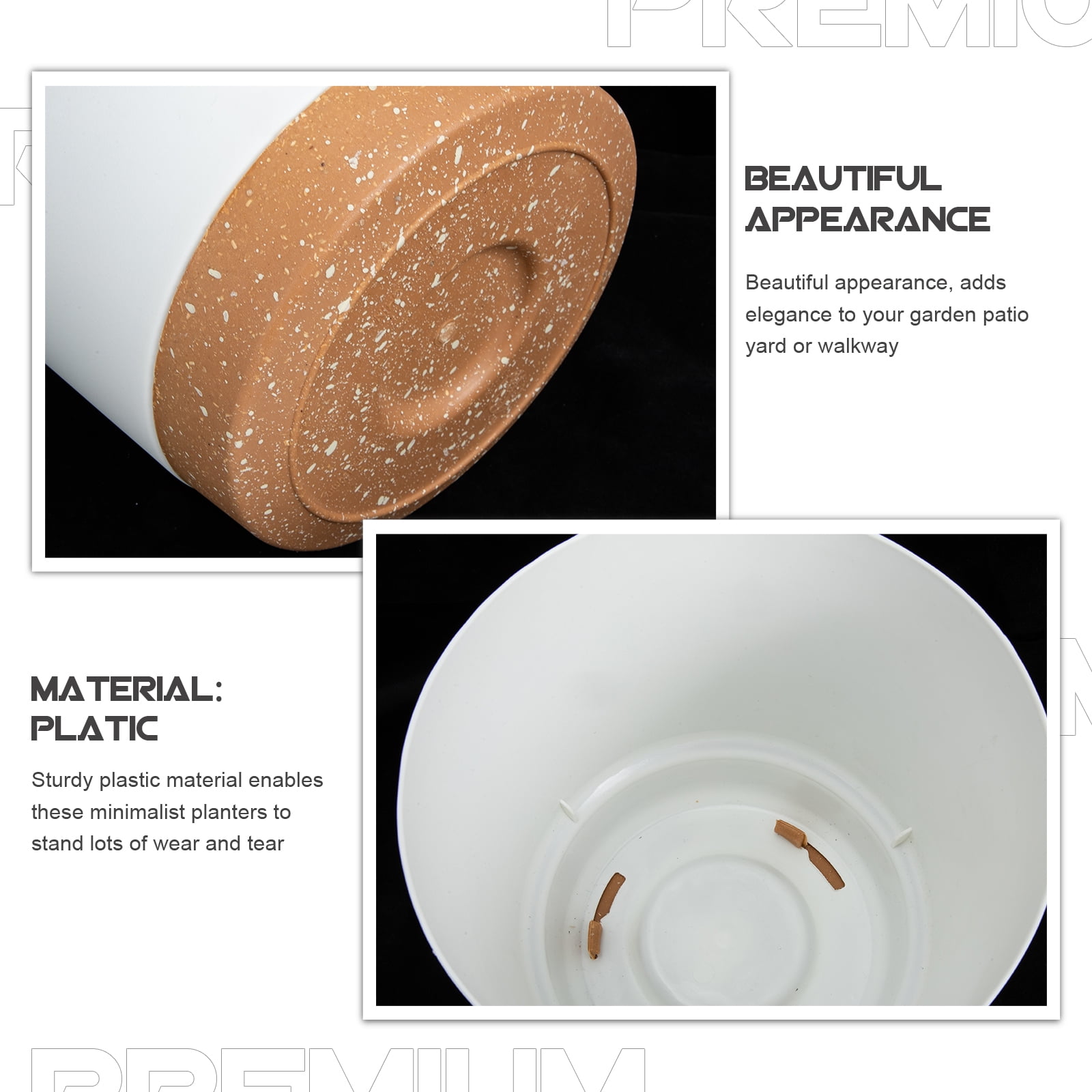 Pots Planter Pot Plant Flower 10 Inch Cactus Indoor Vase Plastic ...