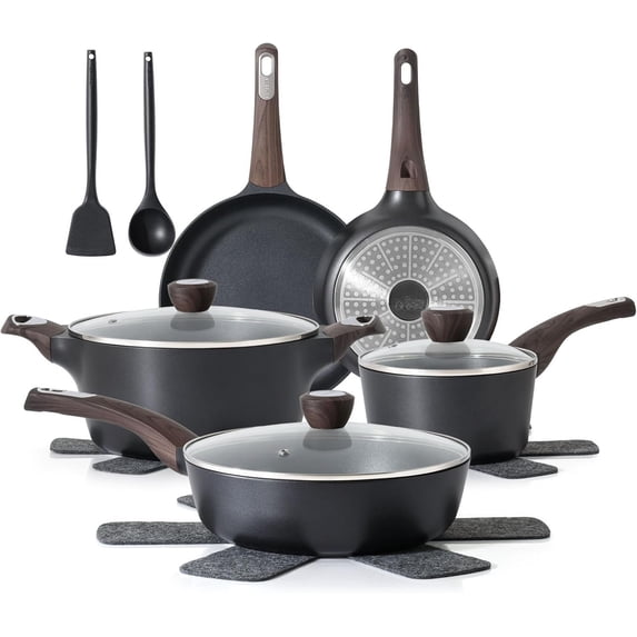Pots and Pans Set Non , Non Induction Cookware Sets, 14 count Non ...