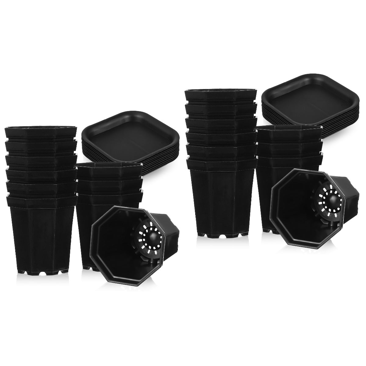 Pots for Plants 20 Sets Succulent with Drainage Flower Indoor Flowerpot ...