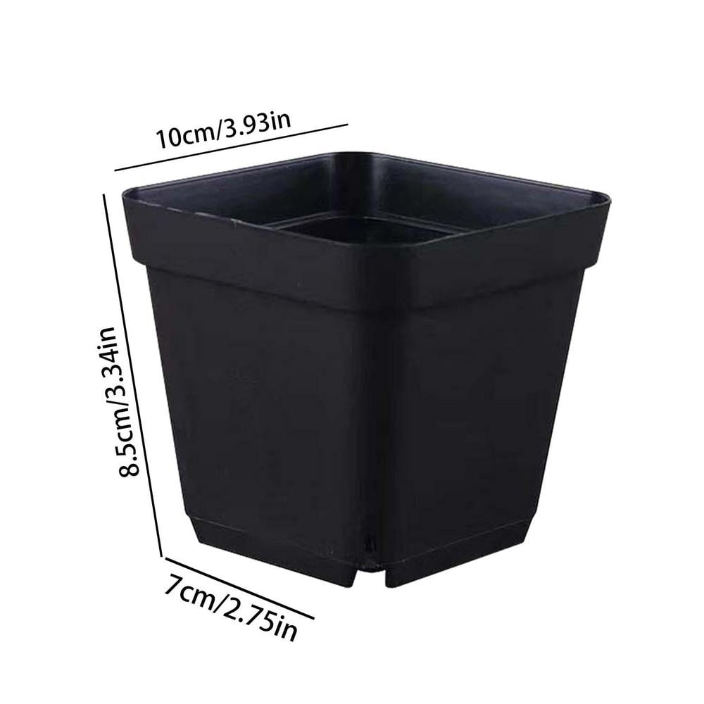Pots for Seedlings Starter Pots 50pcs Seedling Cups Square Black ...