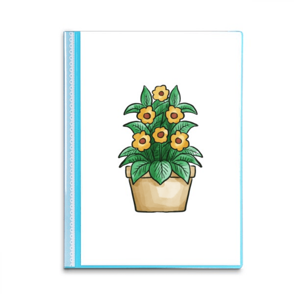 Potted Daisy Cartoon Art Deco Fashion Book Sheet Protectors Portfolio ...