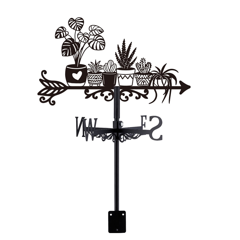 Potted Plant Weather Vane Plants Wind Vanes for Yard Metal Weathervane ...