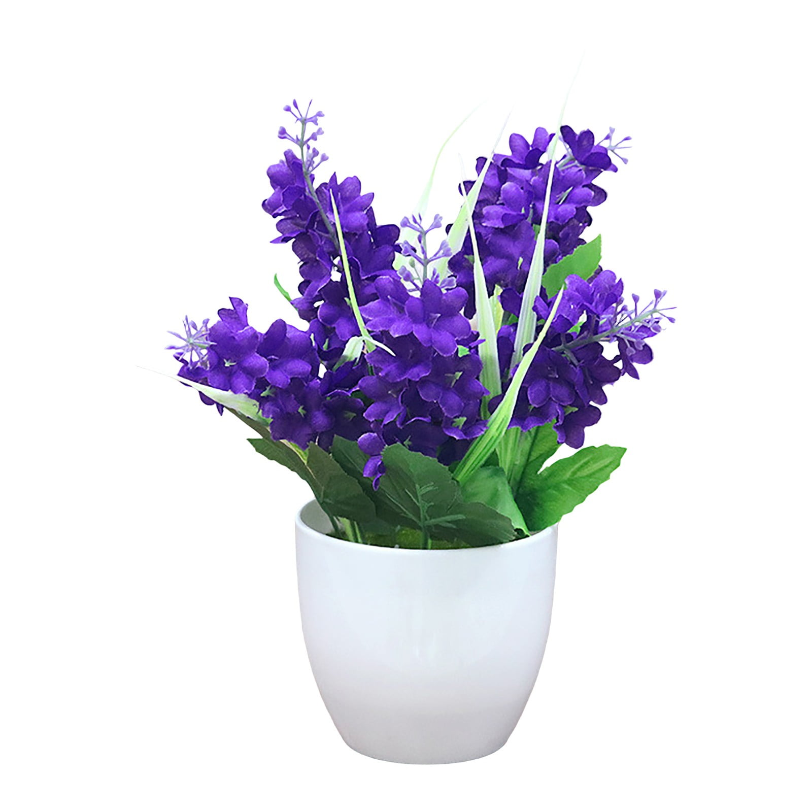 Potted Plants Artificial Decor, 1Pack Delphinium Flowers Artificial ...