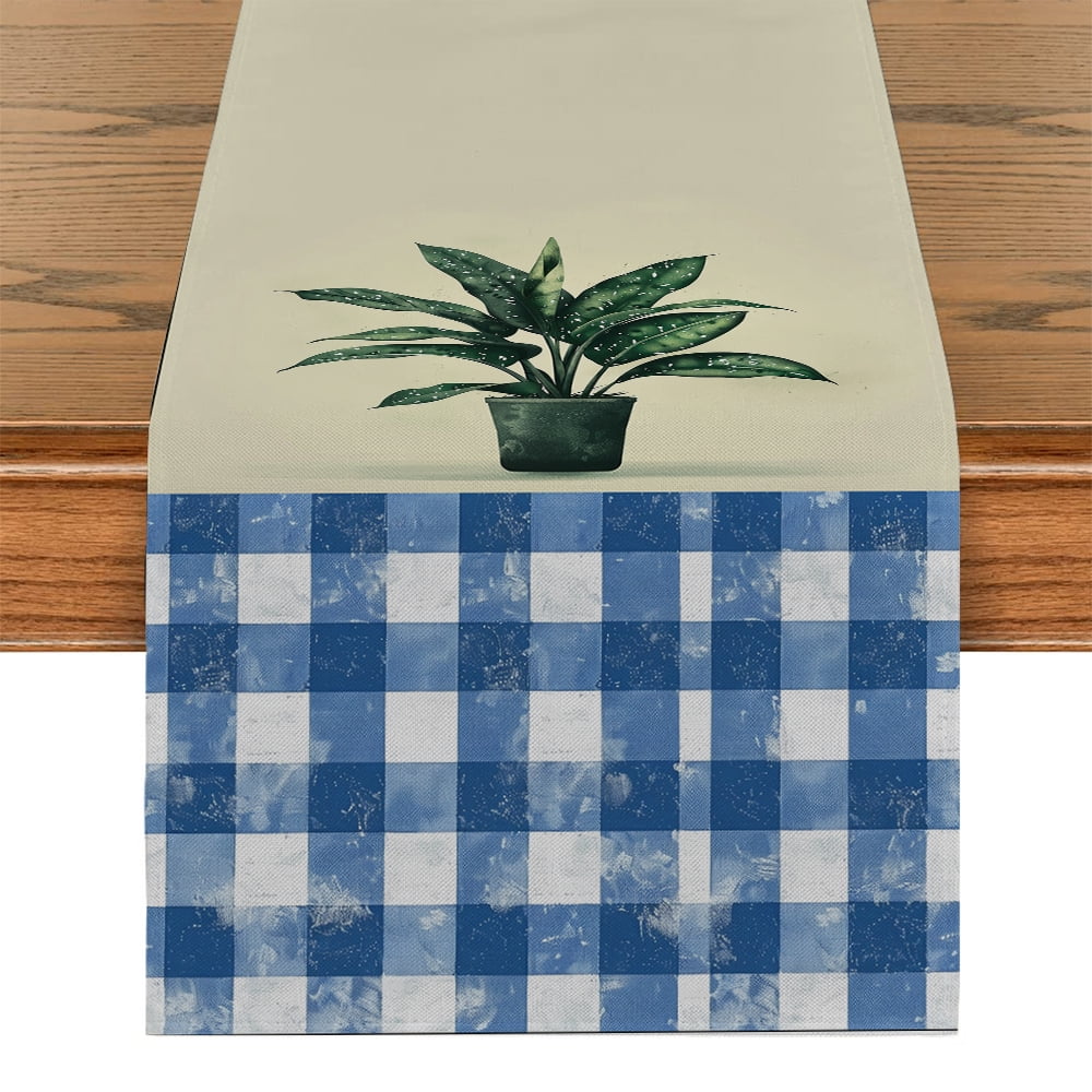 Potted Plants Dining Table Runner for ration for Dining Room Plants ...