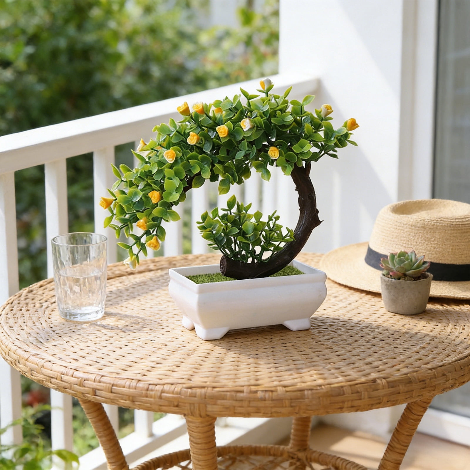Potted Plants Simulation Flowers, Indoor Home Decor Tabletop Plants ...