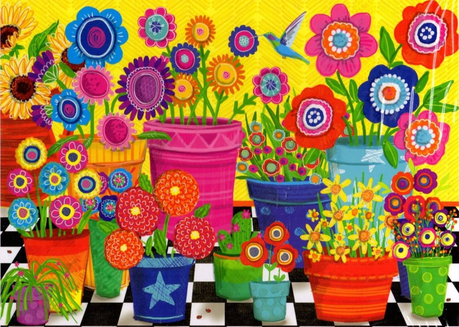 Potted Posies Jigsaw Puzzles for Adults 1000 Pieces Fun Educational ...