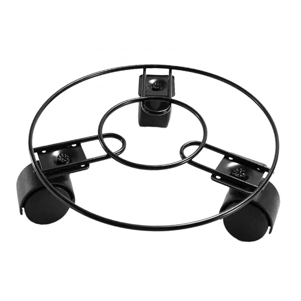 Potted Rolling Plant Stand Holder with 3 Casters Flower Pot Rack on ...