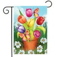 Potted Tulips Spring Garden Flag Floral 12.5" x 18" Briarwood Lane ...