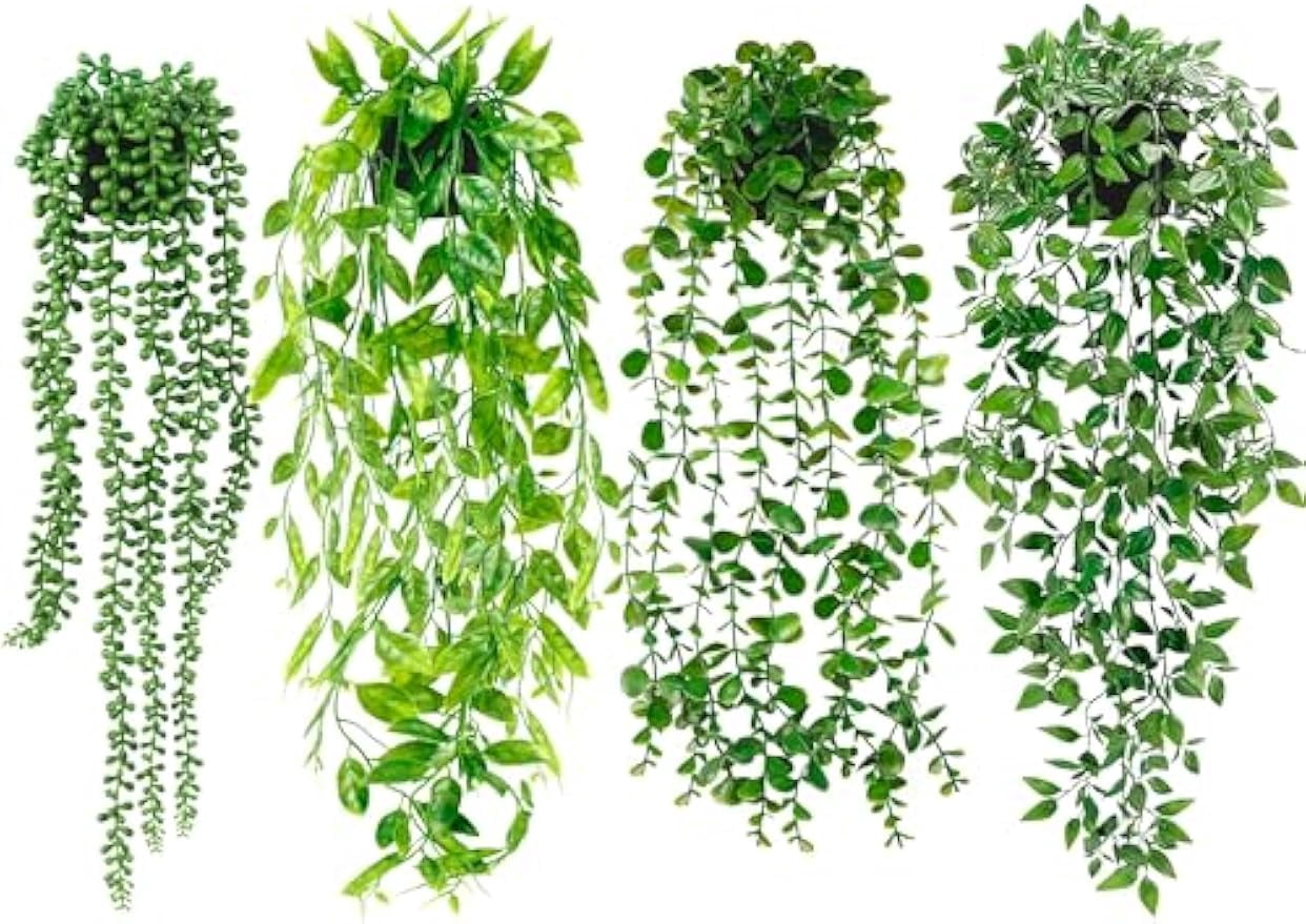 Potted fake green plants imitation eucalyptus vines mandala vine pearl ...