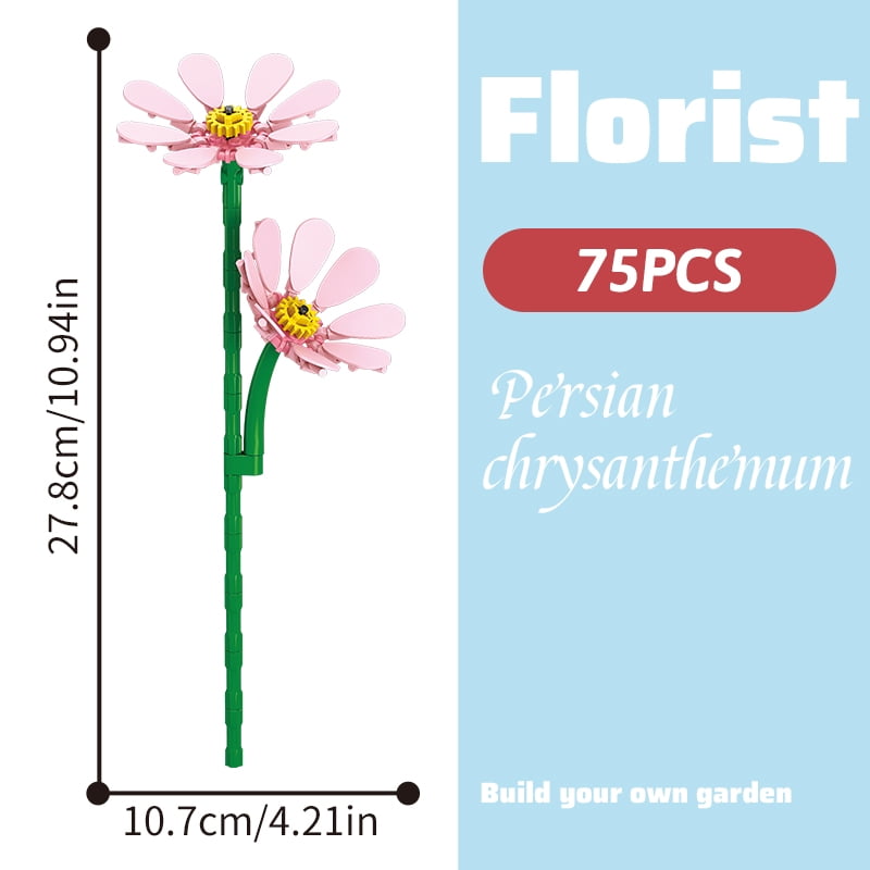 Potted plants ornamental green plants building blocks flower assembly ...