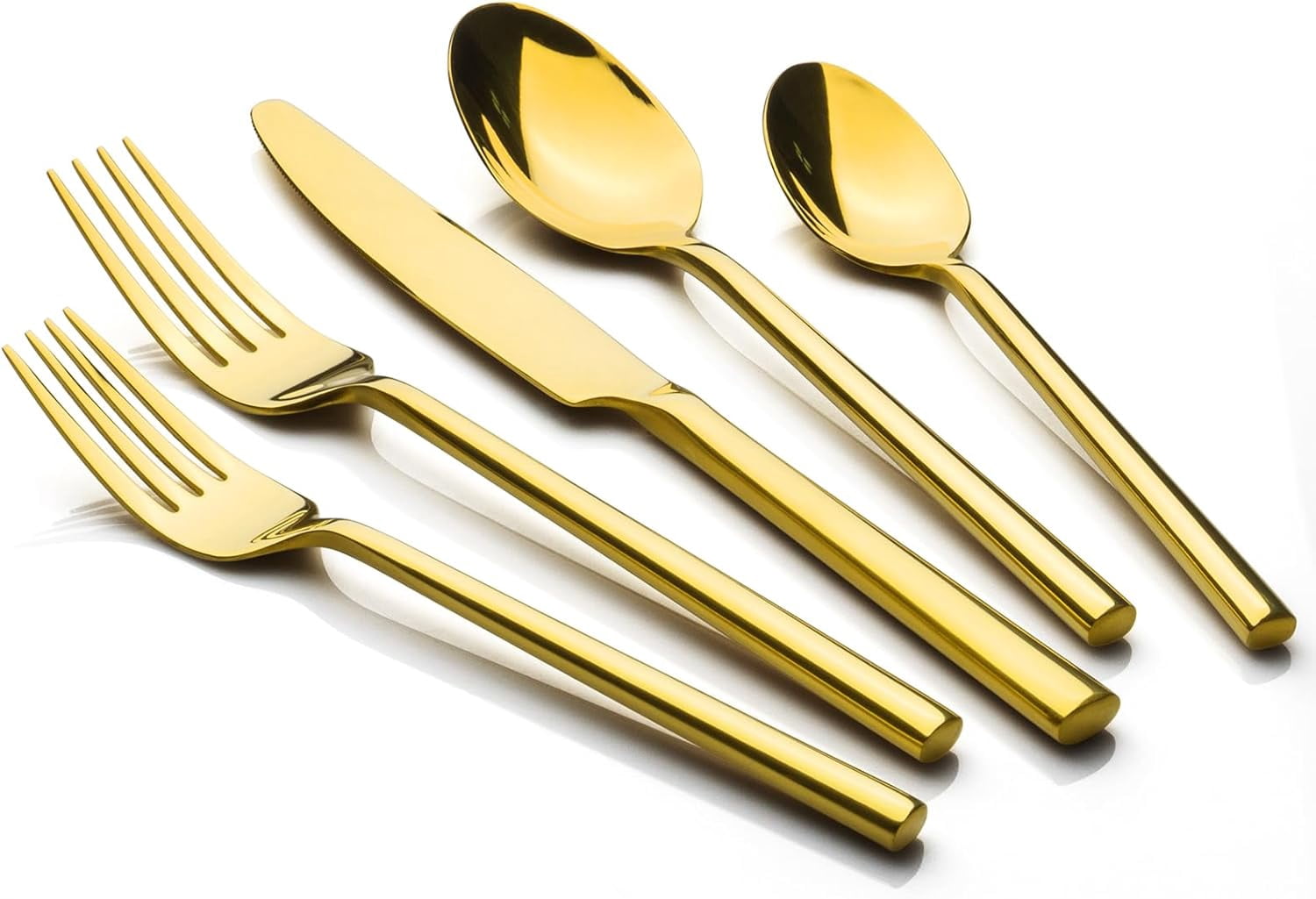 Potter 40-Piece Forged Silverware Set Stainless Steel Flatware Set ...