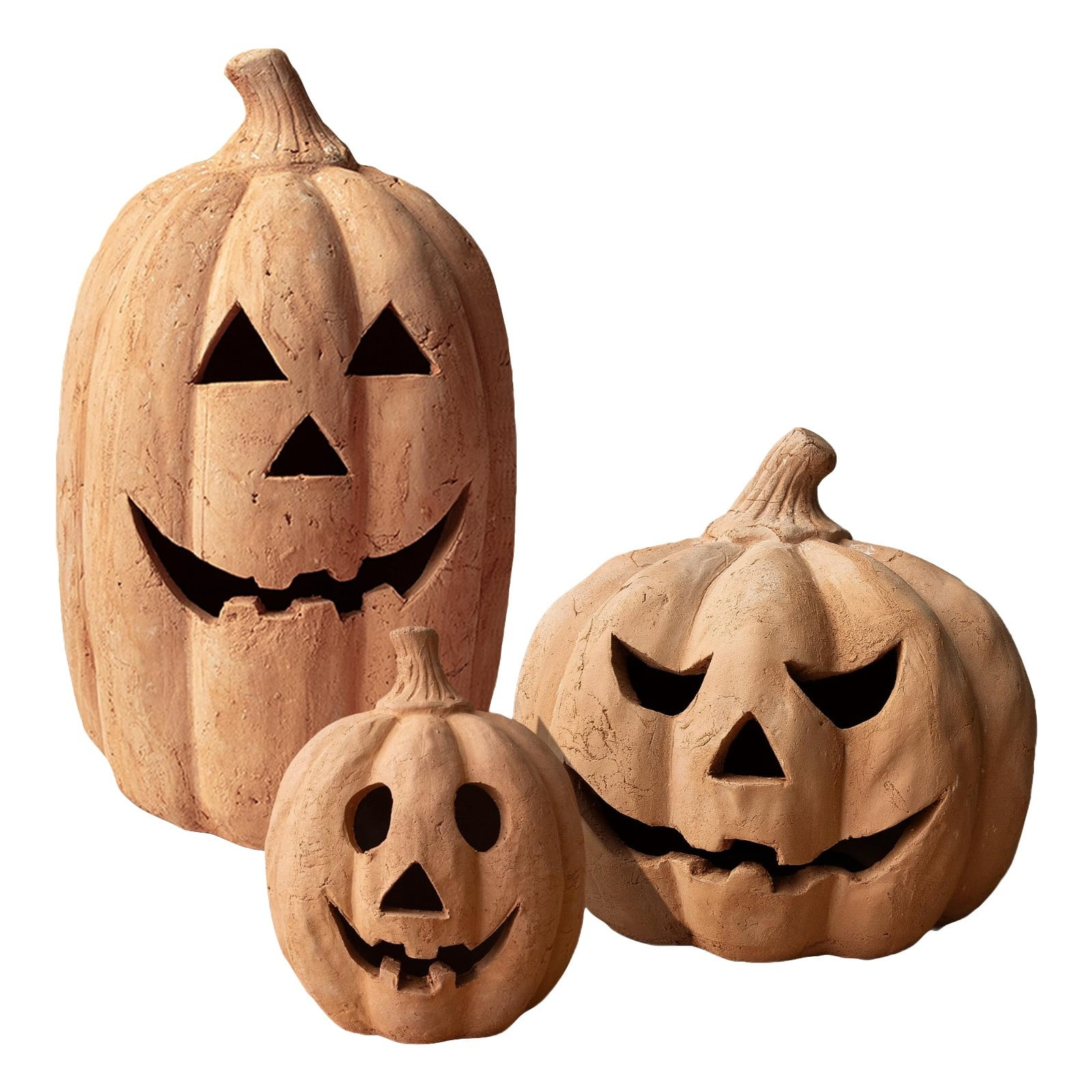 Pottery Barn Halloween Indoor Decor - Handmade Resin Terracotta Jack O ...