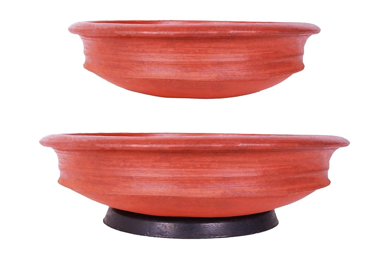 Pottery Earthen Kadai Clay Pots Combo Of 2 For Cooking & Serving | Pre ...