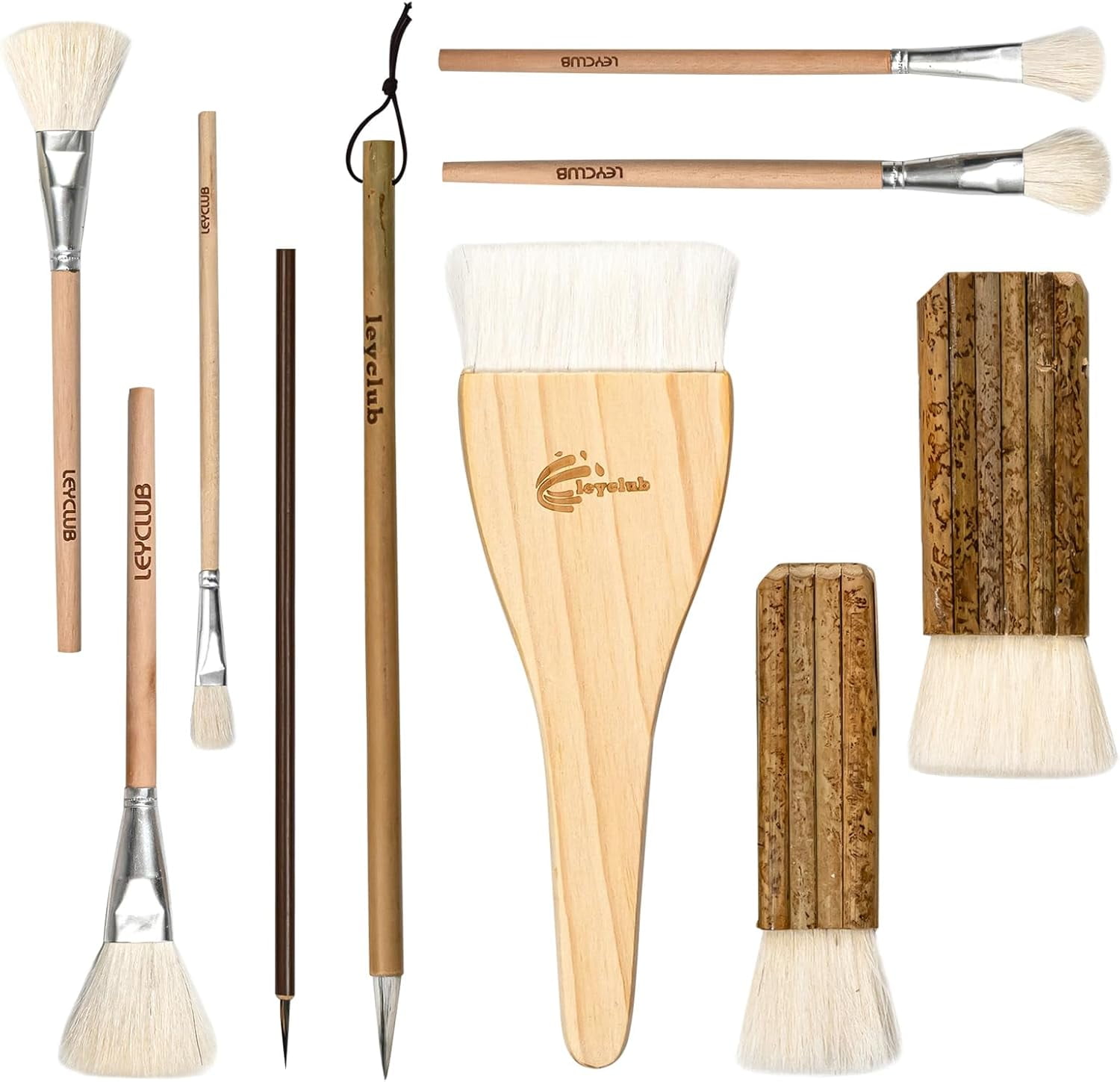 Pottery Glaze Brushes,10 PCS Painting Ceramic Brush Set, Different ...