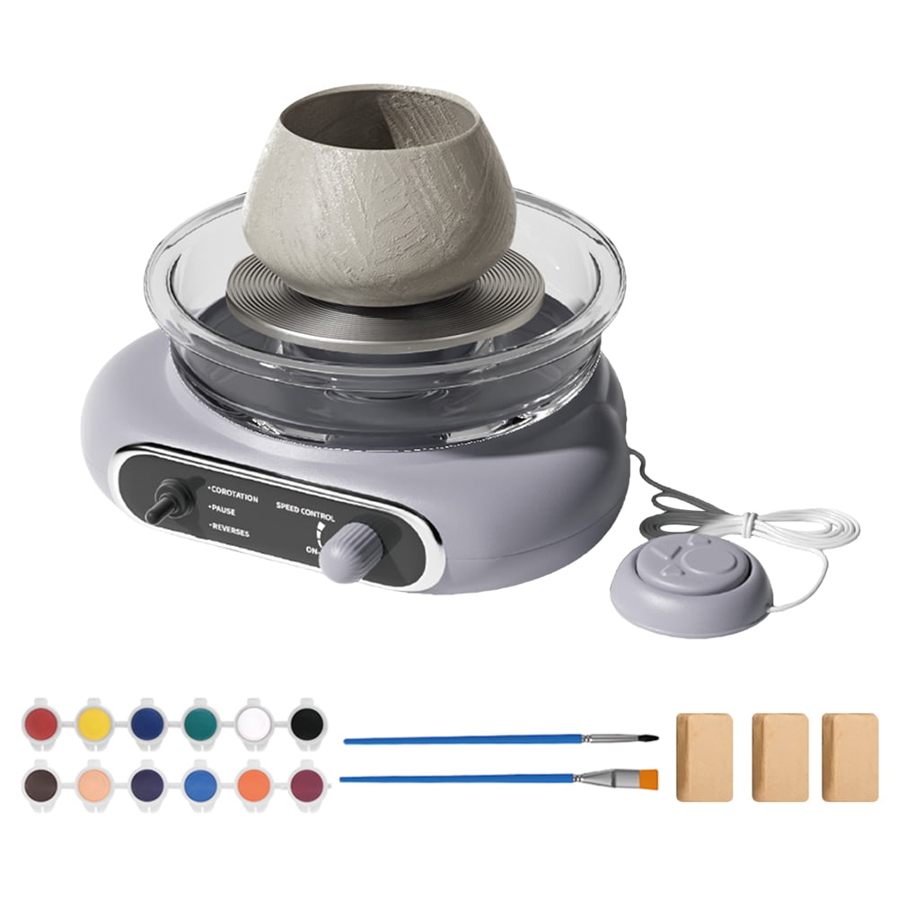 Pottery Machine,Speed 4.7'' 2 Paint Brushs With Petal Kids Pottery ...