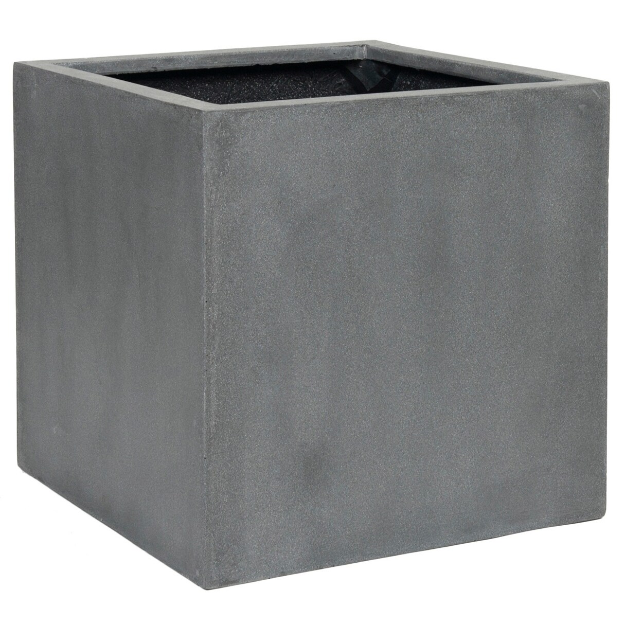 Pottery Pots Natural Block Square Planter Pot Indoor Outdoor Fiberstone ...