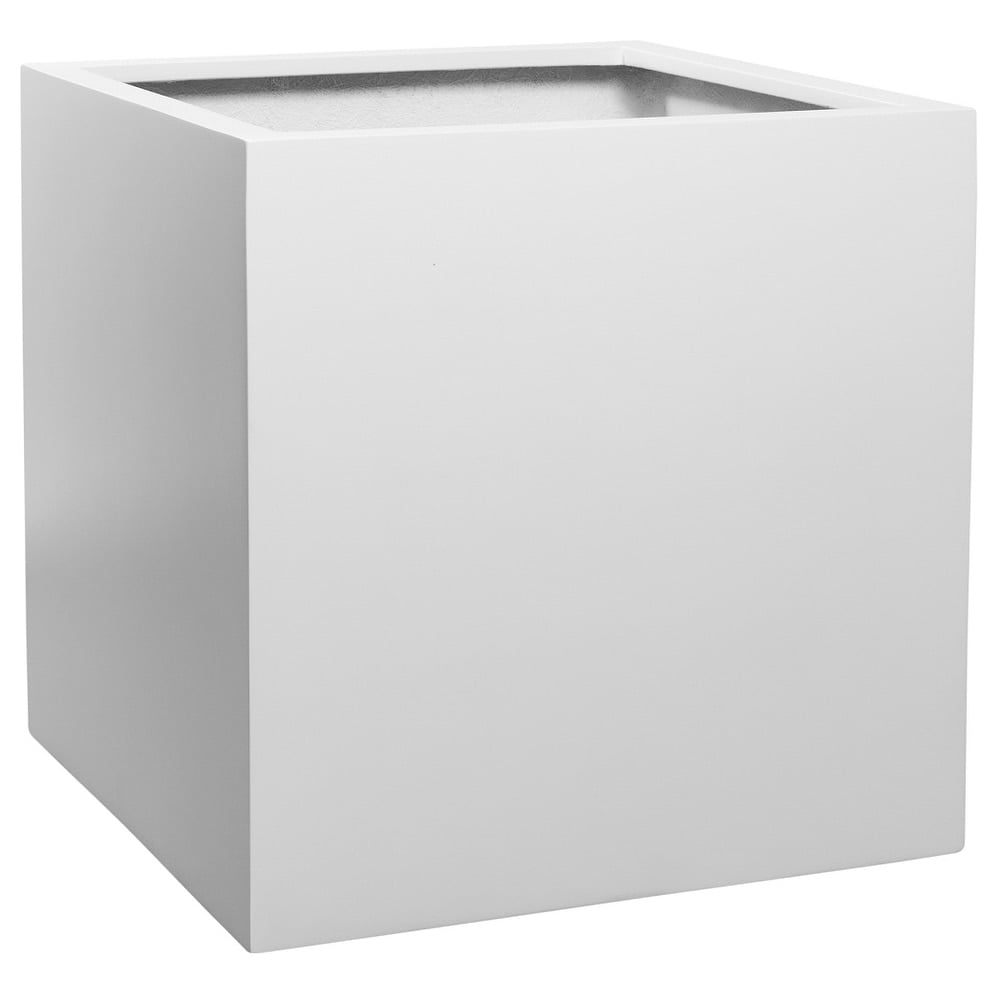 Pottery Pots Natural Block Square Planter Pot Indoor Outdoor Fiberstone ...