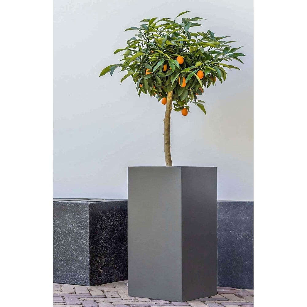 Pottery Pots Natural Bouvy Rectangular Planter Pot Indoor Outdoor Fiber ...