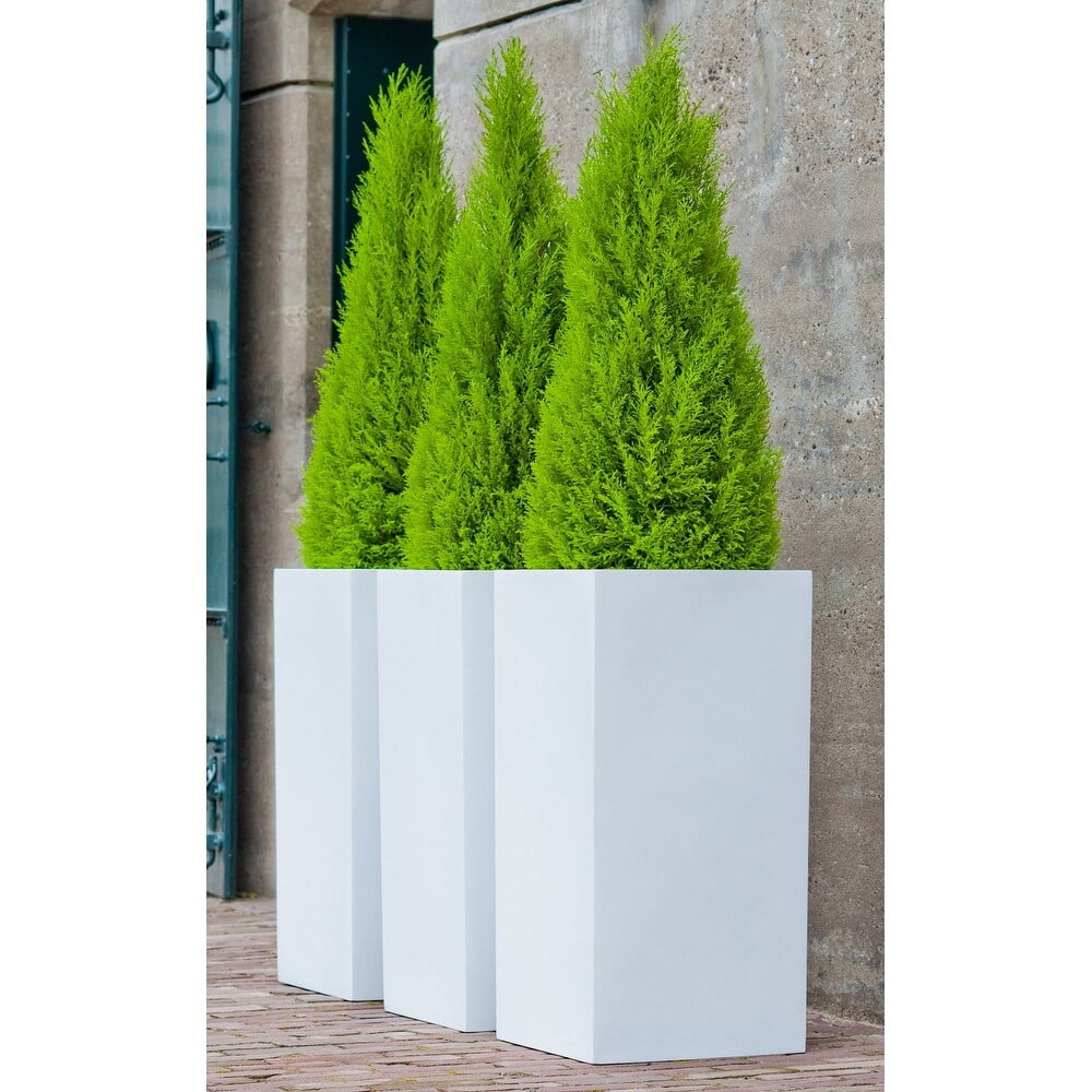 Pottery Pots Natural Bouvy Rectangular Planter Pot Indoor Outdoor Fiber ...