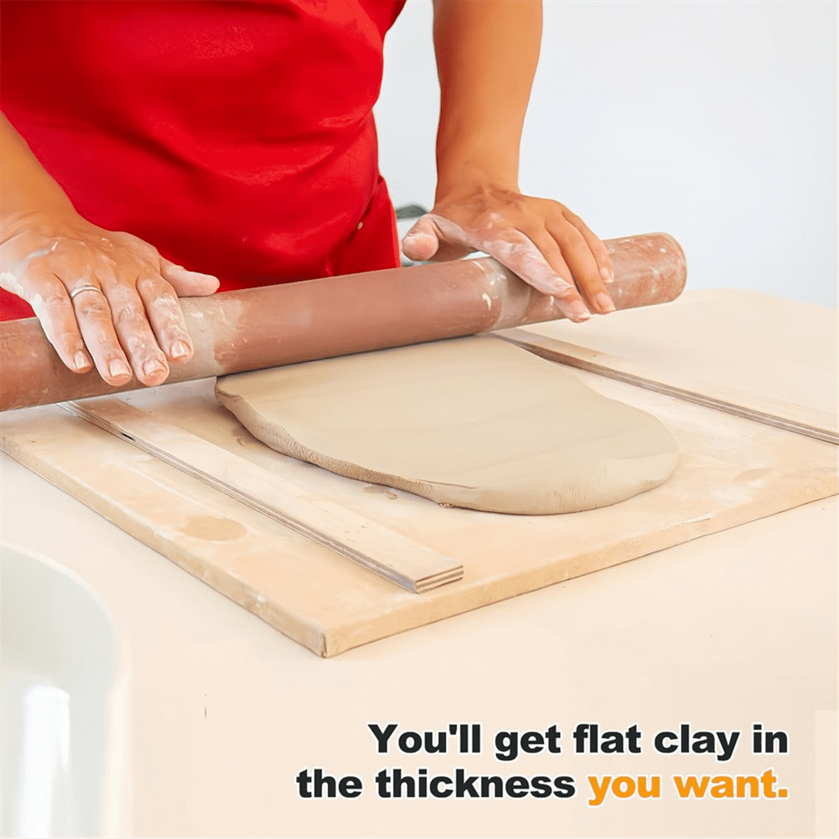 Pottery Rolling Pin Set - 10 Pieces in 5 Sizes for Polymer Clay and ...
