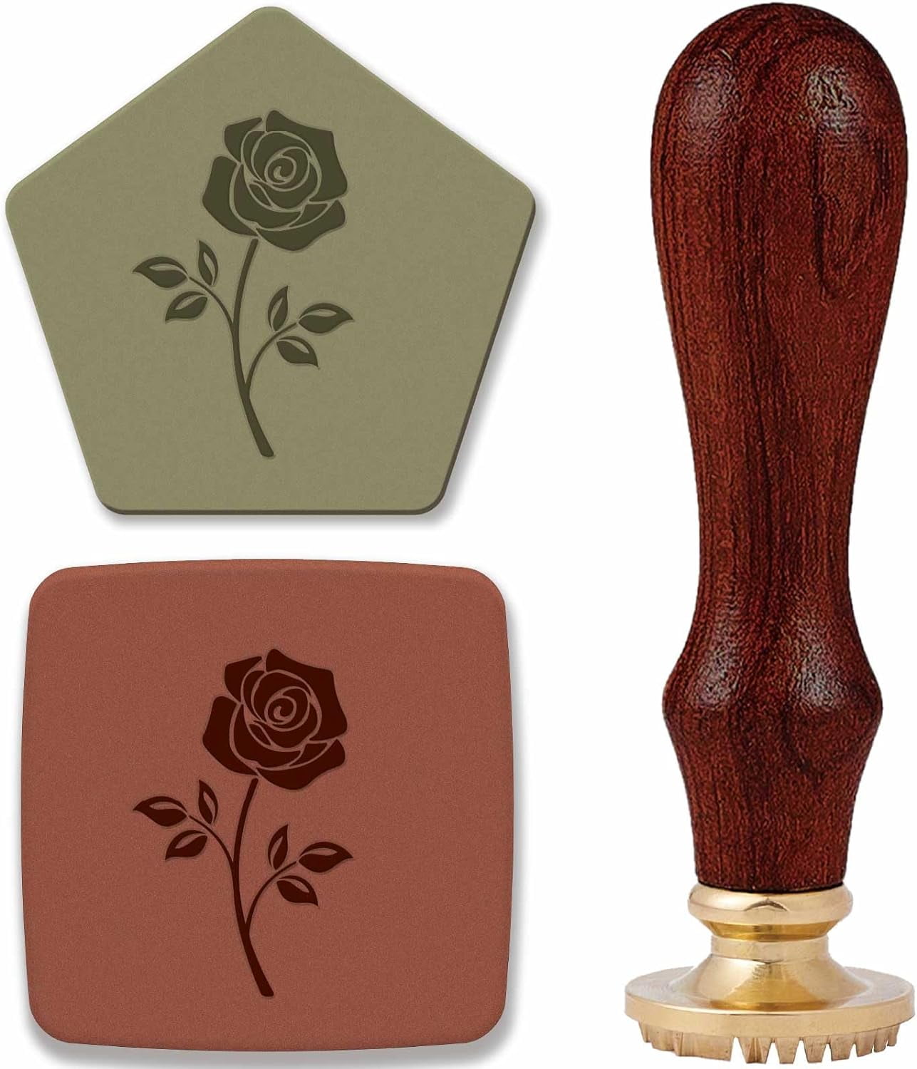 Pottery Stamp for Clay Handmade 1 inch(25mm) Rose Ceramics Stamp ...