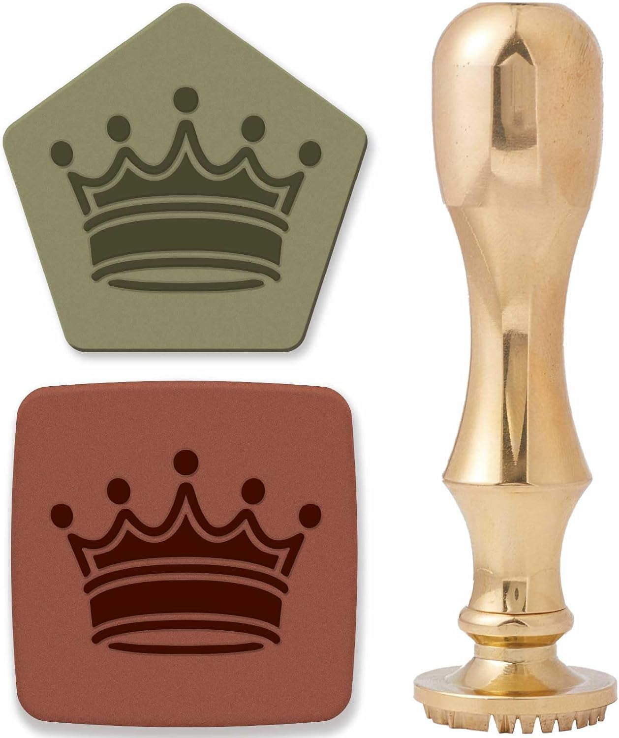 Pottery Stamp for Clay Crown Handmade 1 inch Ceramics Stamp Removable ...